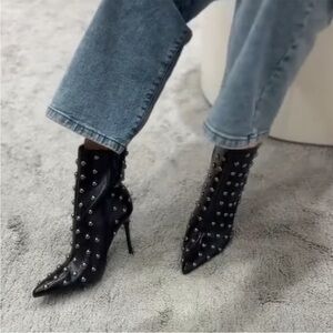 Zara | Shoes | Zara Studded Ankle Boots | Poshmark